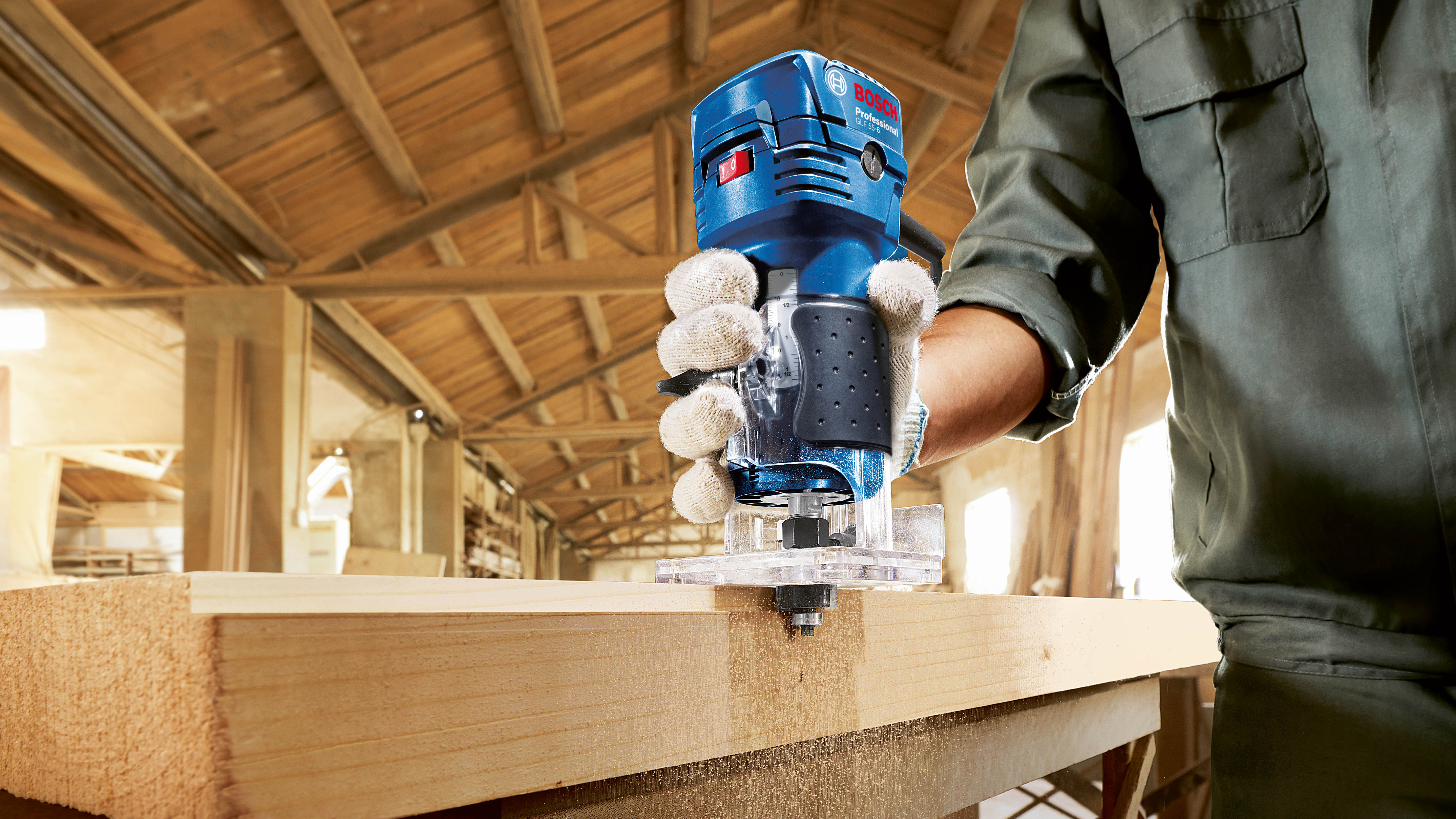 NOUVELLE AFFLEUREUSE GLF 55-6 Bosch Professional | Batipôle