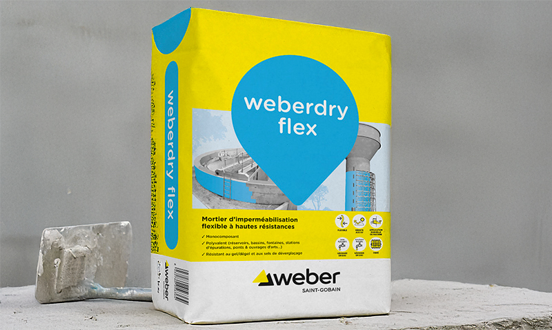weberdry flex : mortier imperméabilisant résistant pour ouvrages béton